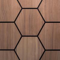 China Wood Grain Hexagonal 3D Panels: Factory Made Superior Sound Effect And Design Masterpiece for sale