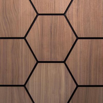 China Wood Grain Hexagonal 3D Panels: Factory Made Superior Sound Effect And Design Masterpiece for sale