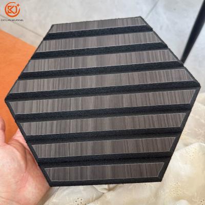 China Hexagonal Akupanel soundproof medium-density fiberboard wood veneer wall panel soundproof board soundproofing manufacturer for sale