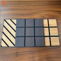 China Diamond-shaped wood grain veneer DIY living room decoration sound-absorbing board for sale