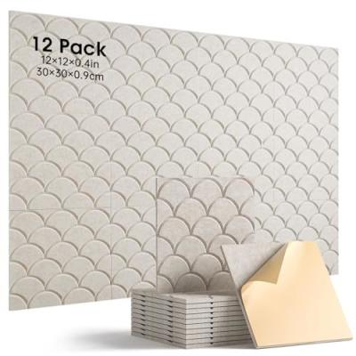 China PET Acoustic Panel 60cm Length Modern Design Style Soundproof Class a Fireproof for Home Theater Studio Office & Hotel for sale