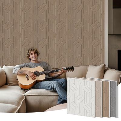 China Modern Style PET Wall Panel Soundproof Decorative for Retail Store Hotel Exhibition Hall Graphic Design Solution for sale