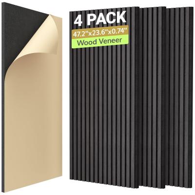 China Polyester Fiber Slat Acoustic Panels Vs Wood Slat Acoustic Panels for sale
