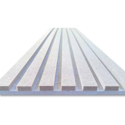 China Wholesale Modern Design Soundproof Acoustic Panels 90% Noise Reduction Eco-Friendly Polyester Fiber PET Slat Panel for Office for sale