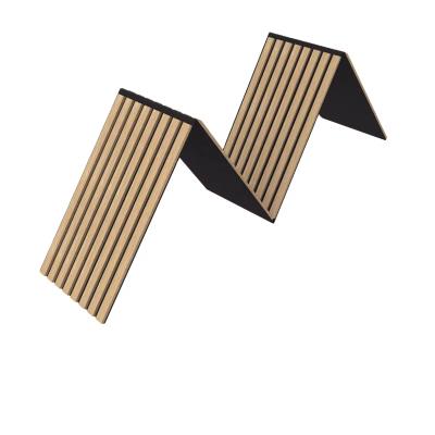 China Foldable Wood Slat Acoustic Wall Panel Modern Minimalist Medium-density Fiberboard Highly Effective Sound Graphic Design for sale
