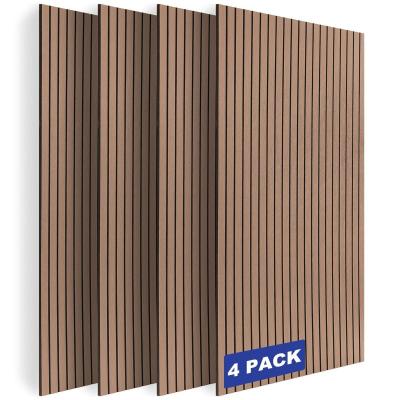 China Wholesale Decorative Wood Slat Acoustic Panels with PET Backing for Walls and Ceilings for sale
