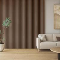 China Wood Slat Acoustic Panels PET Back Board With High NRC For Stylish Interior Noise Control for sale