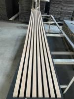 China Acoustic Wood Slat Panels Custom Slat Spacing NRC>0.85 for Boutique Offices Statement Home Walls Easy DIY Install for sale