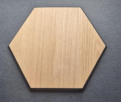 China Wood Veneer+Polyester Acoustic Panels Precision-cut Edges Custom Sizes/Wood Colors Available A1/B1 Fire-rated for sale