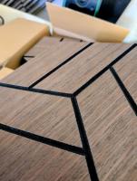 China Wood Veneer+Polyester Acoustic Panels Precision-cut Edges Custom Sizes/Wood Colors Available A1/B1 Fire-rated for sale