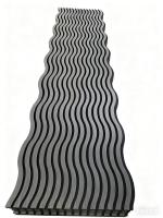 China Wavy Wood Slat Acoustic Panel High Sound Absorption (NRC>0.85) For Hotel Lobby Decor & Sound Control Custom Shape for sale