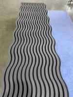 China Wavy Wood Slat Acoustic Panel High Sound Absorption (NRC>0.85) For Hotel Lobby Decor & Sound Control Custom Shape for sale