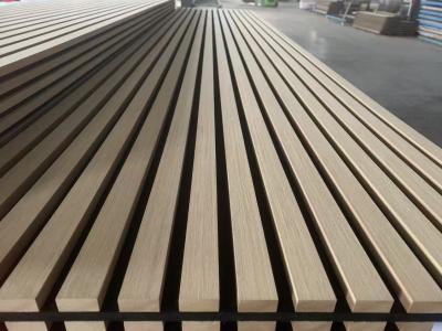 China Contemporary Design Wooden Slat Mdf PET Soundproof Material Hotel Sound Absorbing Board for sale