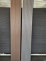 China 2750 x 320 Akupanel Wood Strip Slats Panel Decorative Indoor Sound Insulation Wall Board For Home for sale