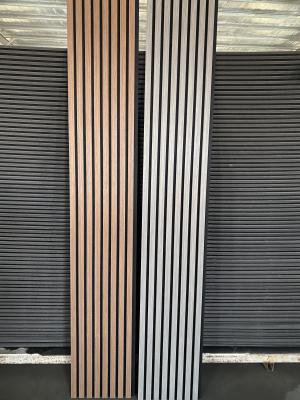 China 2750 x 320 Akupanel Wood Strip Slats Panel Decorative Indoor Sound Insulation Wall Board For Home for sale