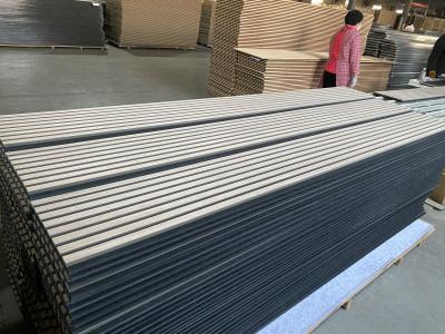 China Office Used Soundproof Materials Density Board Factory Slatted Home Theatre Acoustic Wall Panel for sale