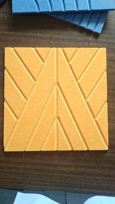 China Modern Design 9mm Carved PET Acoustic Felt Sheet Wall Panel For Office & Hotel for sale