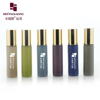 China 10ml Wall Glass Roll On Bottle BLPM Series Anti acne Eye Serum Skincare Essence Roller with Custom Logo for sale