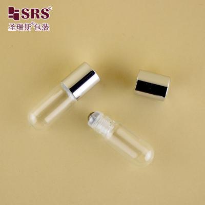China BLP-3ML Clear Fragrance Roll On Glass Bottle With Gold Metal Cap for sale