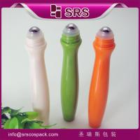 China 15ML plastic roll on ball bottle with steel ball for eye cream for sale