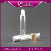 China glass roll on bottle 8ml glass roller ball bottle steel for sale