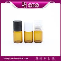 China high quality 2ml amber roll on bottle and empty glass roll on bottle for sale