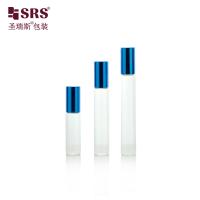 China Glass Essential Oil Roll On Bottle 8ml 10ml with Aluminum Cover Steel Ball for sale