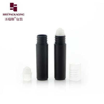 China Smooth White 5ml PCR Plastic Roll On Bottle with Screw On Cap for Essential Oil and Perfume for sale