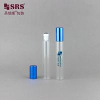 China BLP(S-A)-10ML Clear Steel Roller Ball Glass Bottle Thin Wall With Aluminum Metal Cap for sale