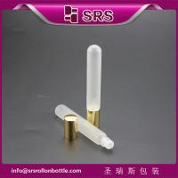 China SRS 10ml forst glass roll on essential bottle with gold aluminum cap for sale