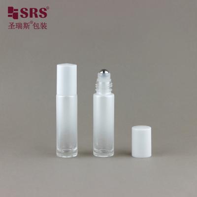 China BLPM-10ML Thick Bottom Glass Roller Bottle Gradient White For Cuticle Oils for sale