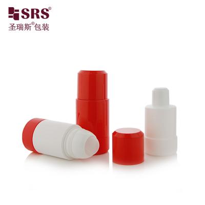 China Plastic PP Body Deodorant Refillable Roll On Bottle Replaceable Red 75ml for sale