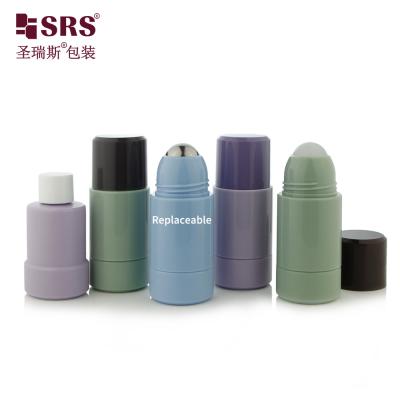 China SRS Packaging Plastic Refillable Roll On Bottle 50ml 75ml for sale