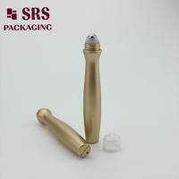 China SRS packaging empty plastic eye cream gold color 15ml roll on bottle for sale