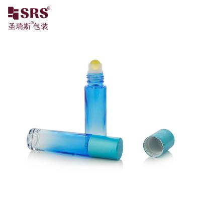 China BLPM-10ml Gradient Sky Blue Industrial Glass Perfume Roller For Personal Care Used For Skincare Essence Packaging for sale