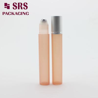 China SRS empty cosmetic 15ml plastic bottle with steel roller ball for sale