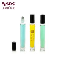 China GB1-15ml  Thick Wall Glass Roll On Bottle With 304 Stainless Steel Ball For Perfume Essential Oil And More for sale