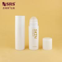 China PET43-170ML Recyclable White PET PCR Plasitc Bottle With Metal Roller Ball For Pain Relief for sale