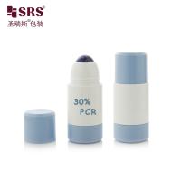 China 50ml Refill Type PP Plastic Roller Bottle With Natural Energy Gemstone Roller Ball For Massage Pharmaceutical Packaging for sale