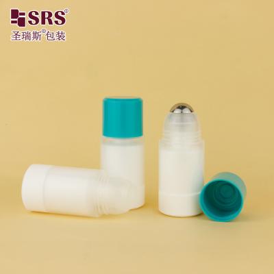 China RPPE 50ml Eco Friendly Roll On Container Primary Packaging For Containing Liquid Deodorant Formula With Gemstone Balls for sale