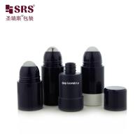 China RPPE-50ml Empty Black Anti Perspirant Refillable Roll On Bottle Made Of PP PCR Plastic Material for sale