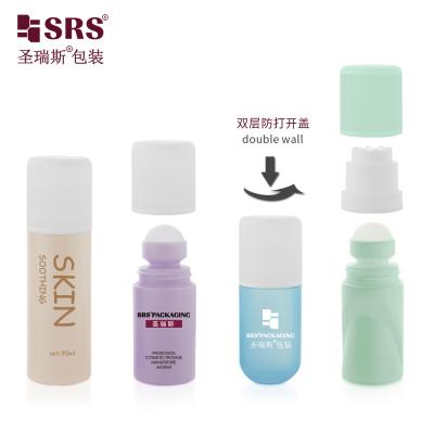 China RPPC1-60ml 100% No Leakage Child Proof Roll On Bottle With Cylindrical Round Design for sale