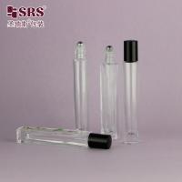 China Factory Wholesale Empty Transparent Round Glass Roll On Bottle 10ml for Essential Oil and Perfume for sale