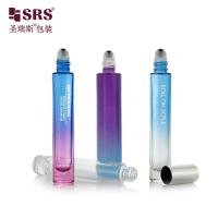 China 10ml 15ml Slim Round Cylinder Heavy Wall Thick Bottom Customized Glass Roll On Roller Bottle for Essential Oil and Perfume for sale