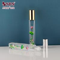 China Customized 10ml Square Glass Roll On Bottle with Massage Roller Ball and Screen Printing for sale