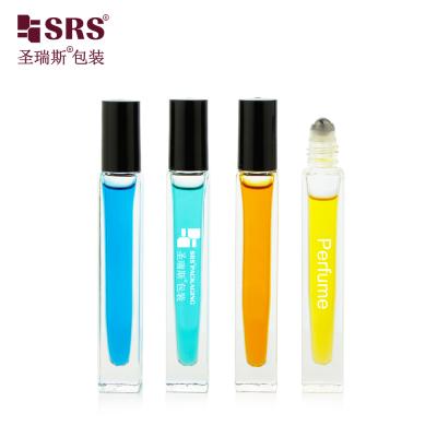 China Square Shape Glass Roll On Bottle with Thick Wall and Custom Color for No Leakage No Scratching Essential Oil and Perfume for sale