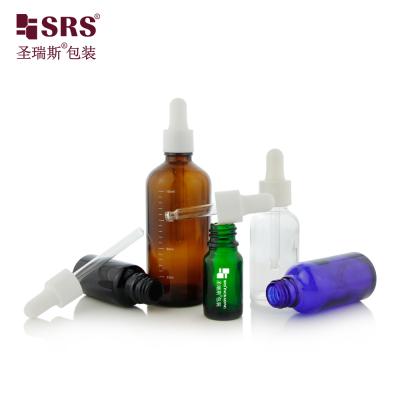 China Hot Selling 5ml 10ml 15ml 20ml 30ml 50ml 100ml Glass Dropper Bottle for Skincare Essential Oil for sale