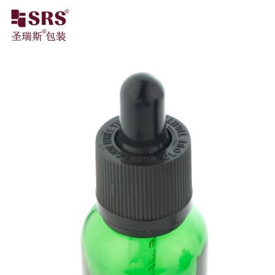 China Hot Selling Glass Dropper Bottle for Skincare Essential Oil with Press Screw Tamper Evident for sale