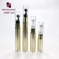 China Luxury Plastic 5ml 10ml 12ml 15ml Eye Gel Cream With Metal Ball Airless Plastic Bottle Roller Cosmetic Packaging for sale