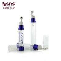China Free Sample Stainless Steel Ball Roll on Bottle 8ml 10ml 15ml Plastic PETG Eye Cream Airless Roller Bottle for sale